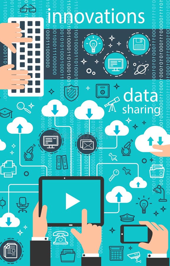 Vector Internet Data Digital Technology Poster Stock Vector ...