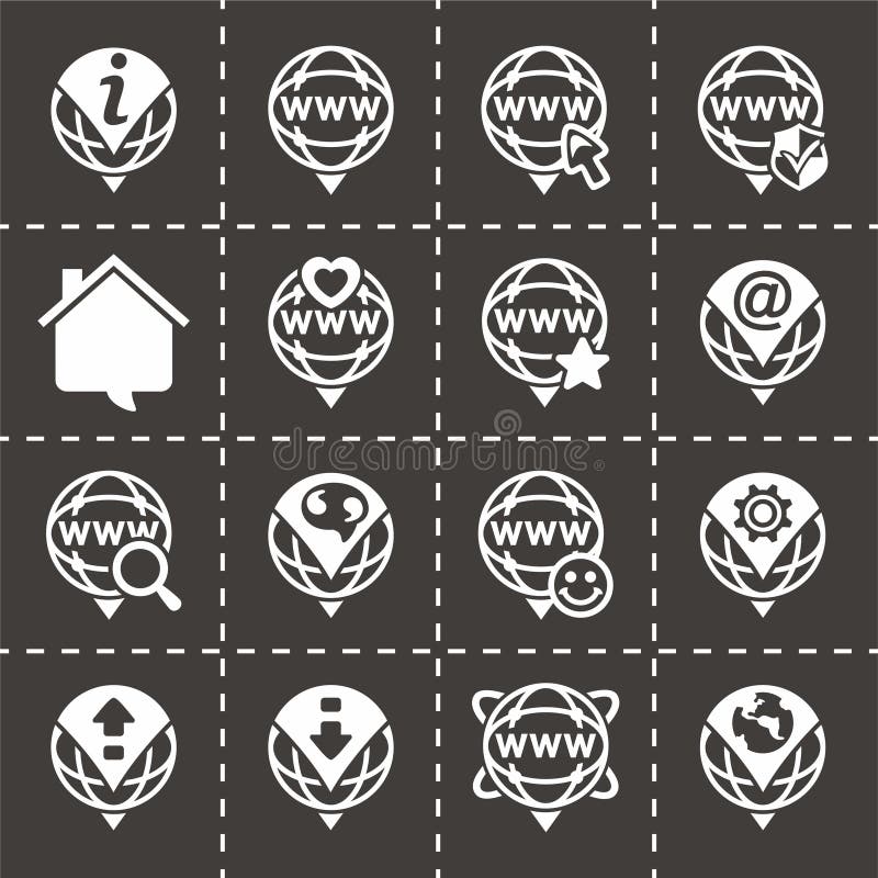 Vector Internet icon set stock vector. Illustration of computing - 77384190