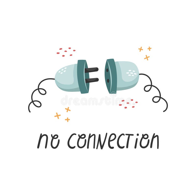 Vector Internet Illustration. There is No Connection Stock Vector ...