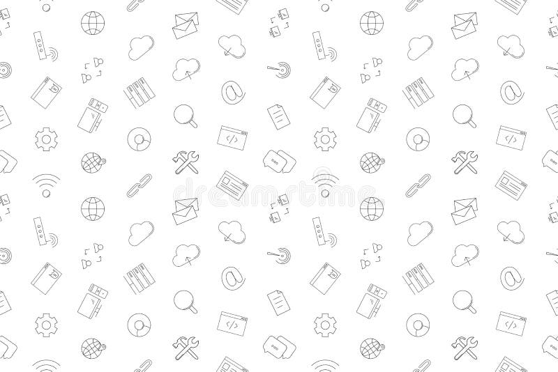 Vector Internet Pattern. Internet Seamless Background Stock Vector ...