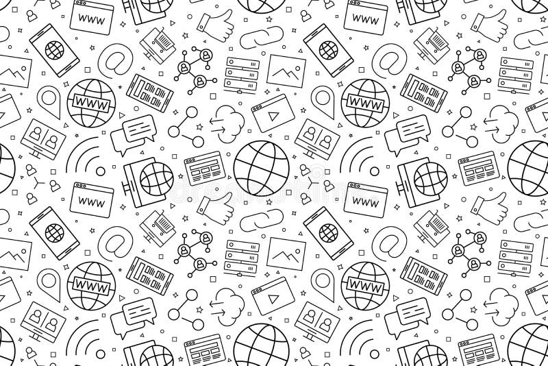 Vector Internet of Things Pattern. Internet of Things Seamless ...