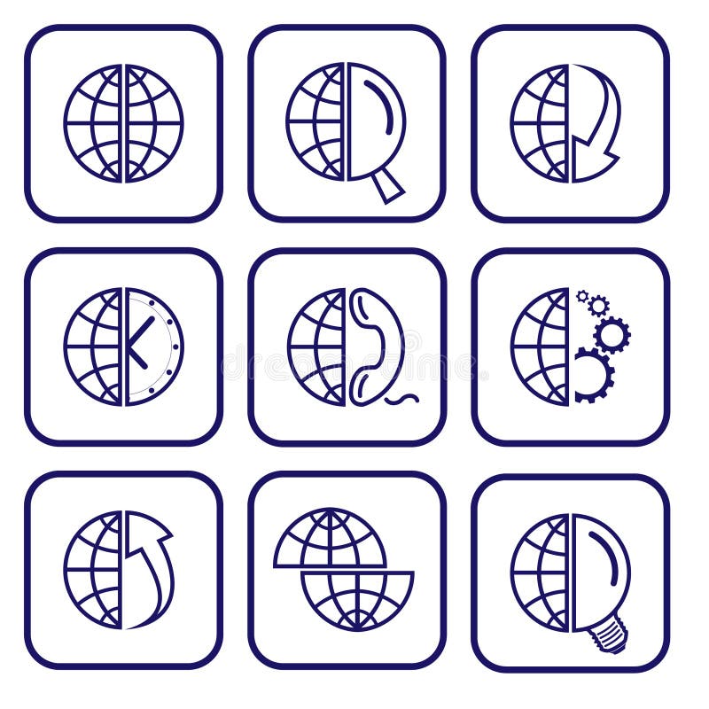 Vector Internet Pictogrammen Vector Illustratie - Illustration of ...