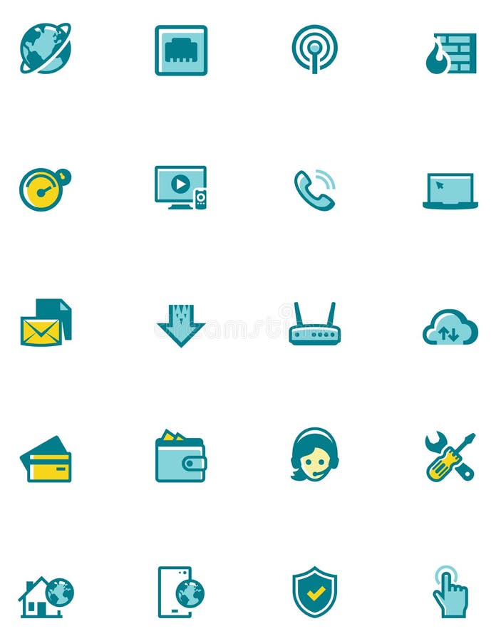 Vector Internet And Network Icons. Part 2 Stock Vector - Illustration ...