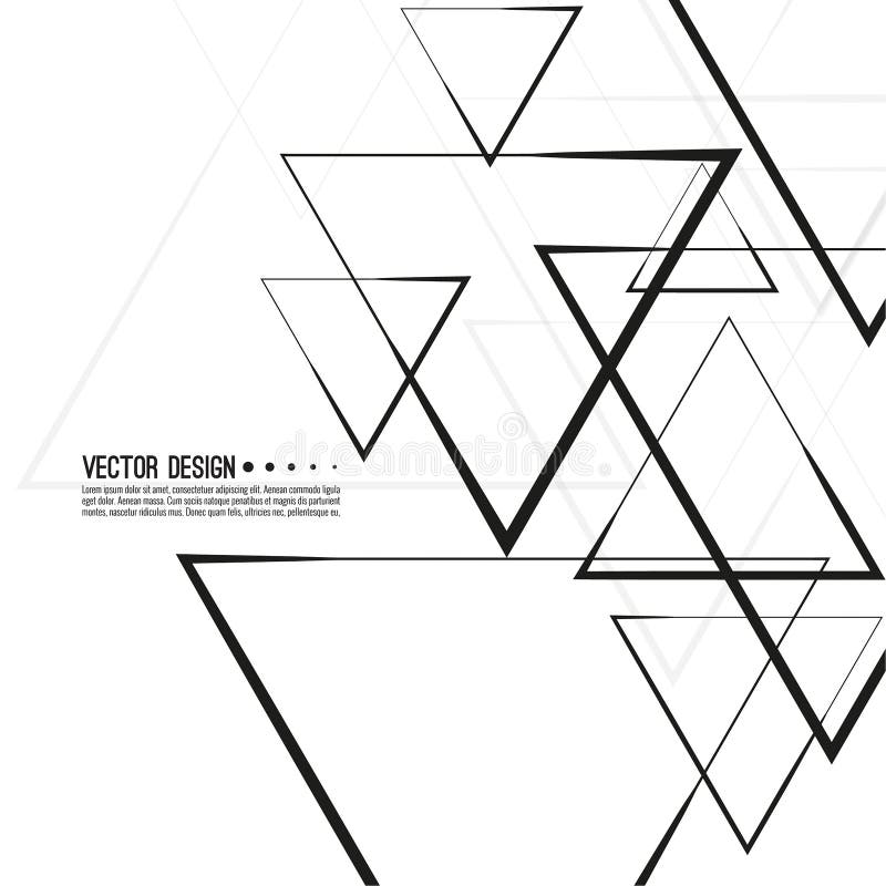Geometric Triangles Grayscale Pattern Stock Illustrations – 371 ...