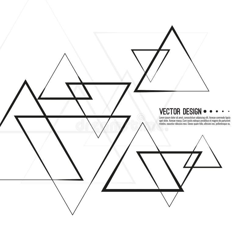 Vector Intersecting Triangles Pattern. Stock Vector - Illustration of ...