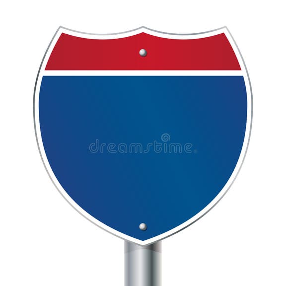 Blank Interstate Sign Stock Illustrations – 201 Blank Interstate Sign ...