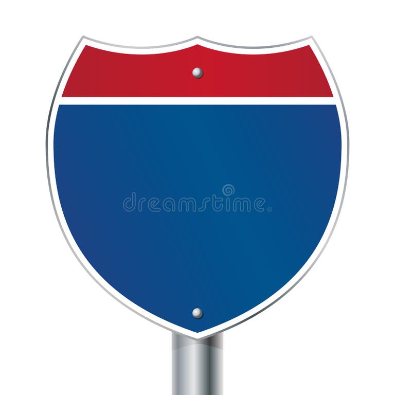 Blank Interstate Sign Stock Illustrations – 201 Blank Interstate Sign ...