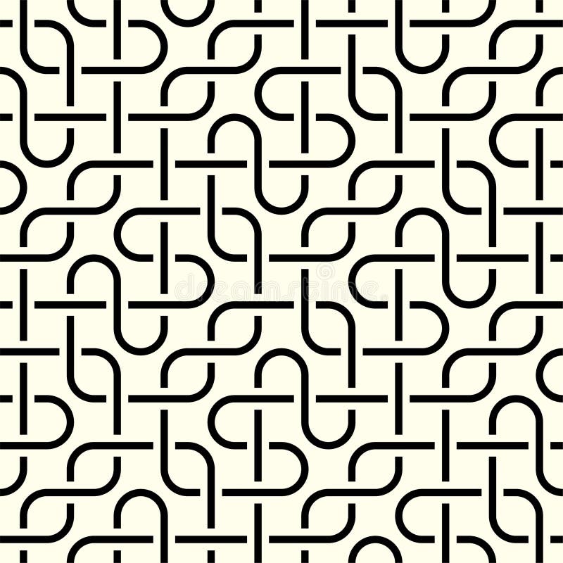 Interlocking Lines Seamless Pattern Stock Vector - Illustration of ...