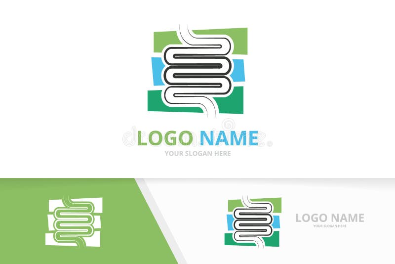 Vector Intestine Logo Combination. Unique Human Internal Organ Logotype ...