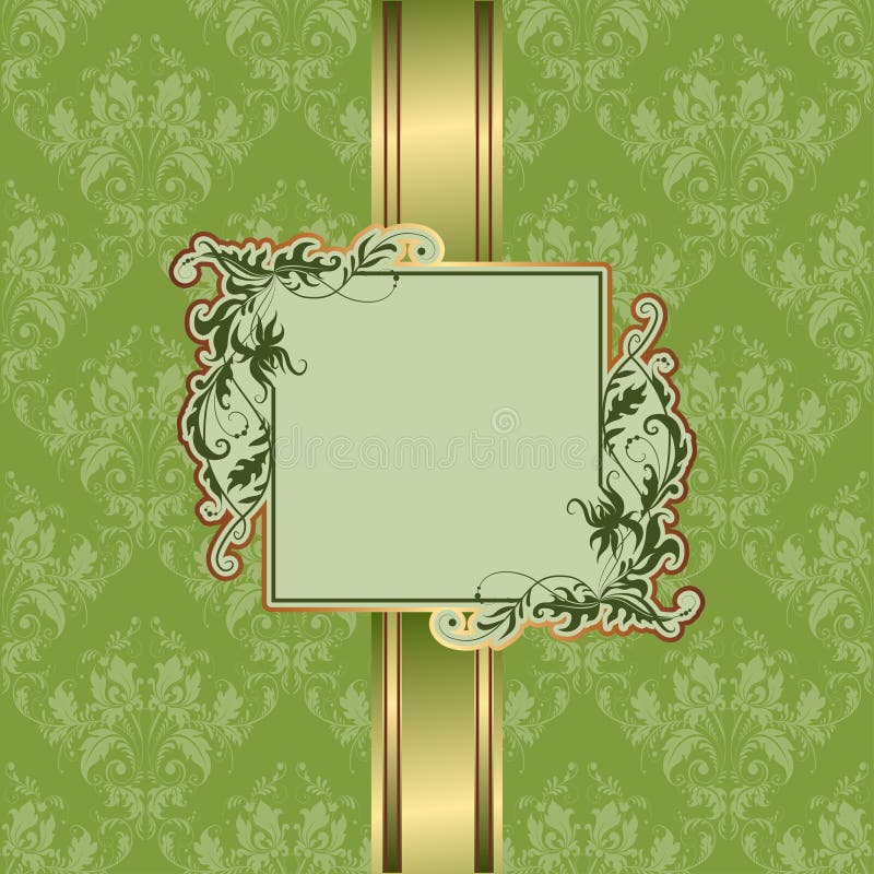 Vector Invitation Card on Seamless Background Stock Vector ...