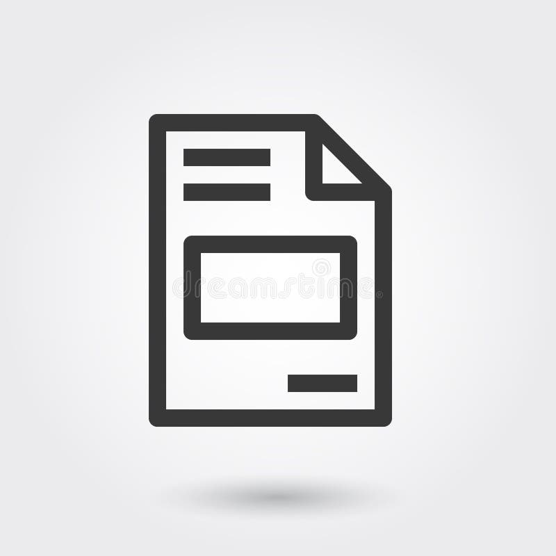 Vector, Invoice Bill Payment File, Line Icon With Shadow Stock Vector ...