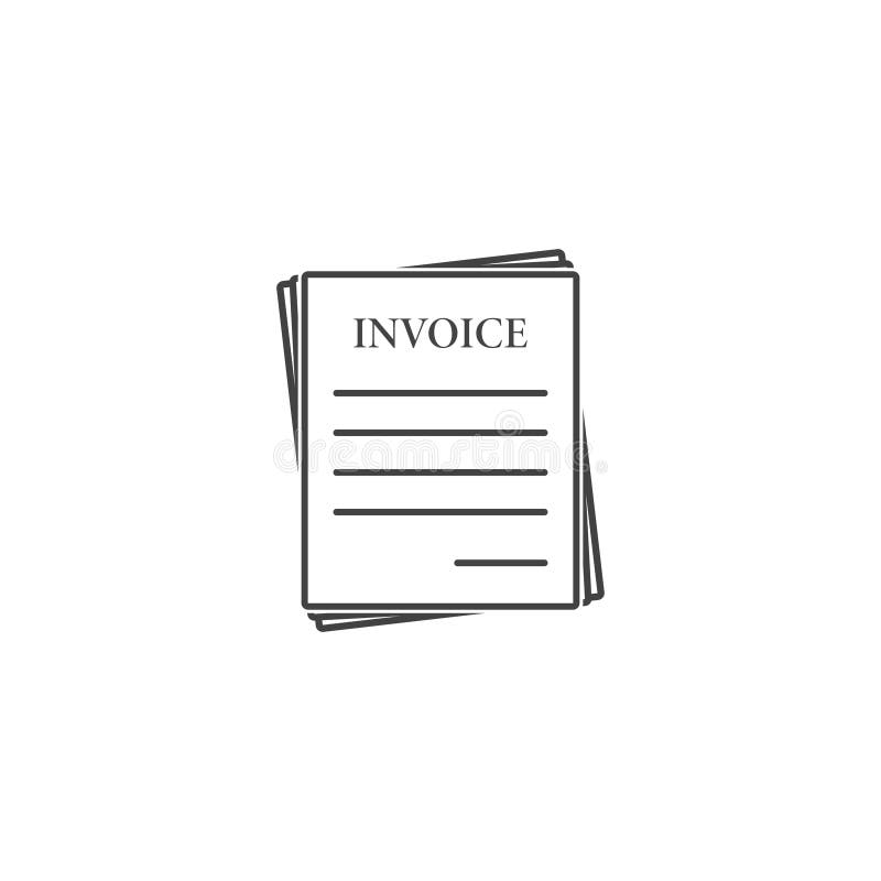 Vector Invoice Icon. Accounting Document on White Isolated Background ...