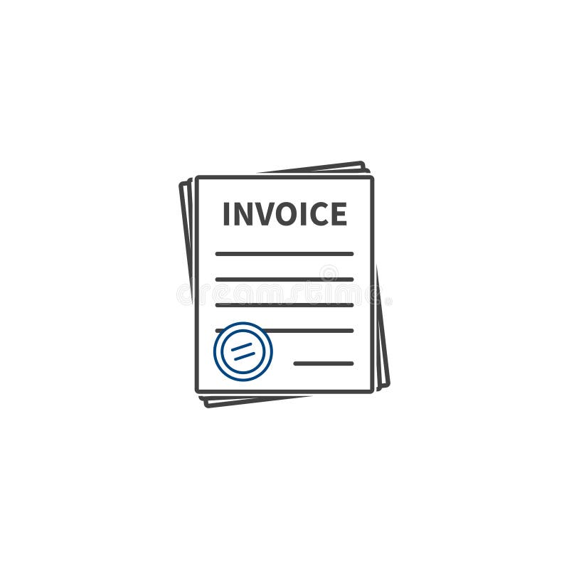 Vector Invoice Icon. Accounting Document on White Isolated Background ...