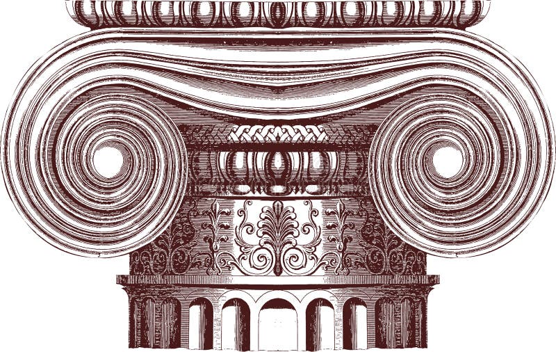 Ionic capital stock illustration. Illustration of column - 7124469