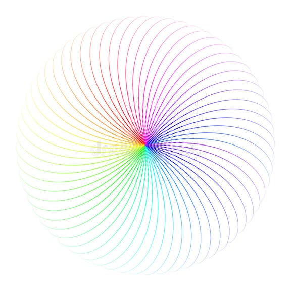 Vector Iridescent Phyllotaxis Vortex Round Shape Generative Art Stock ...