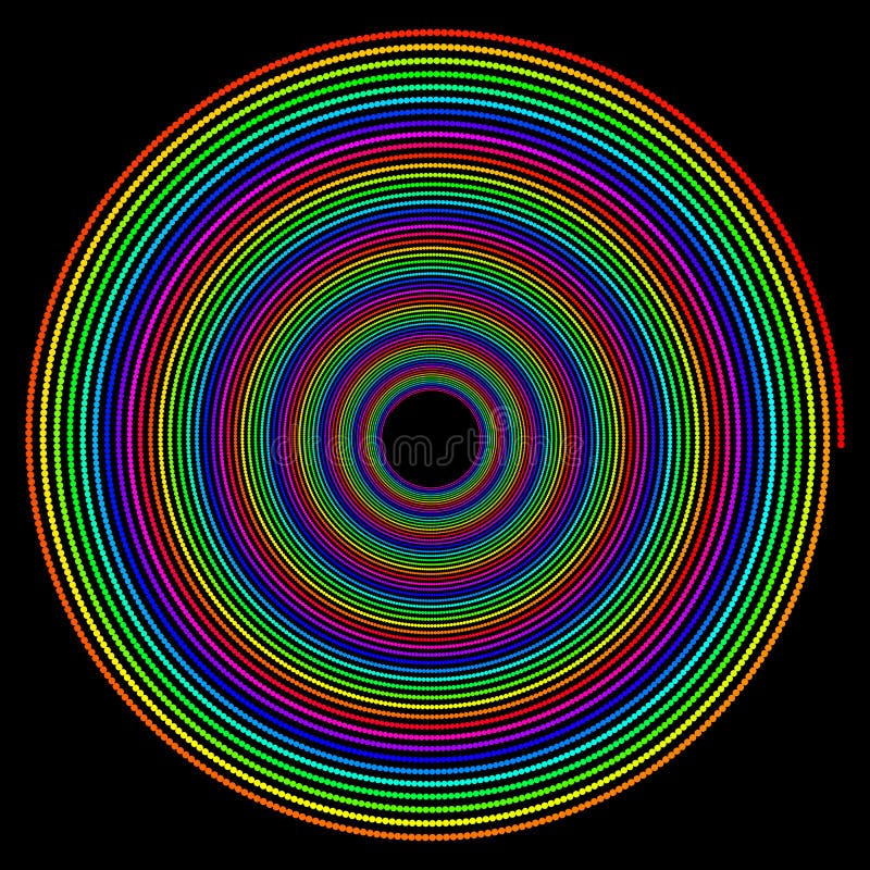Vector Iridescent Round Spiral Graphic Element Stock Vector ...
