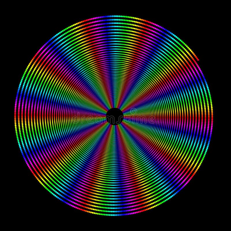 Vector Iridescent Round Spiral Graphic Element Stock Vector ...