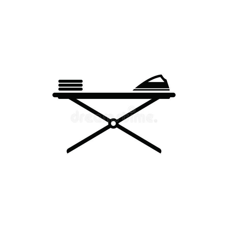 Ironing Table Logo Icon Vector Illustration Stock Vector - Illustration ...