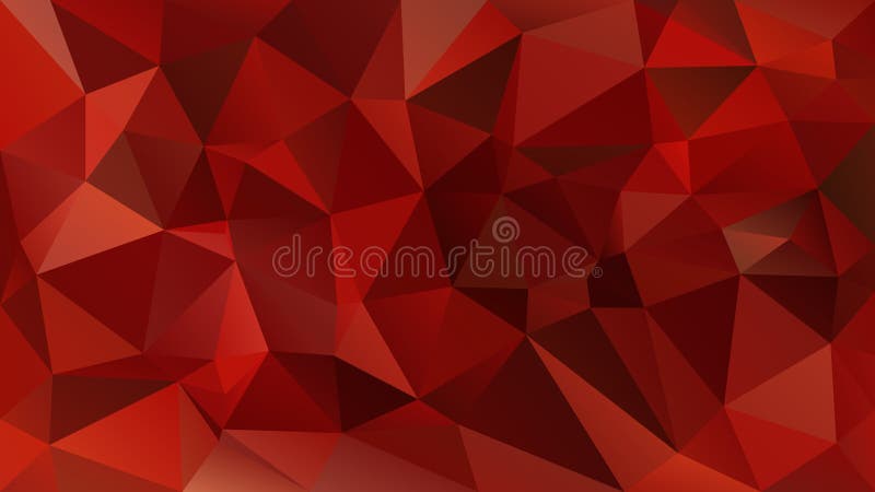 Vector Irregular Polygon Background - Triangle Low Poly Pattern - Strawberry Red Color Stock ...