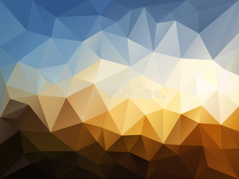 Vector Irregular Polygon Background with a Triangle Pattern in Blue, Beige, Brown Color - Sky ...