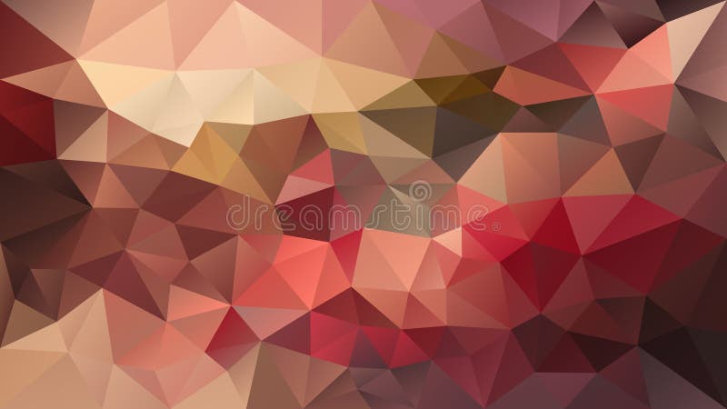 Vector Irregular Polygonal Background - Triangle Low Poly Pattern - Warm Colors - Strawberry Red ...