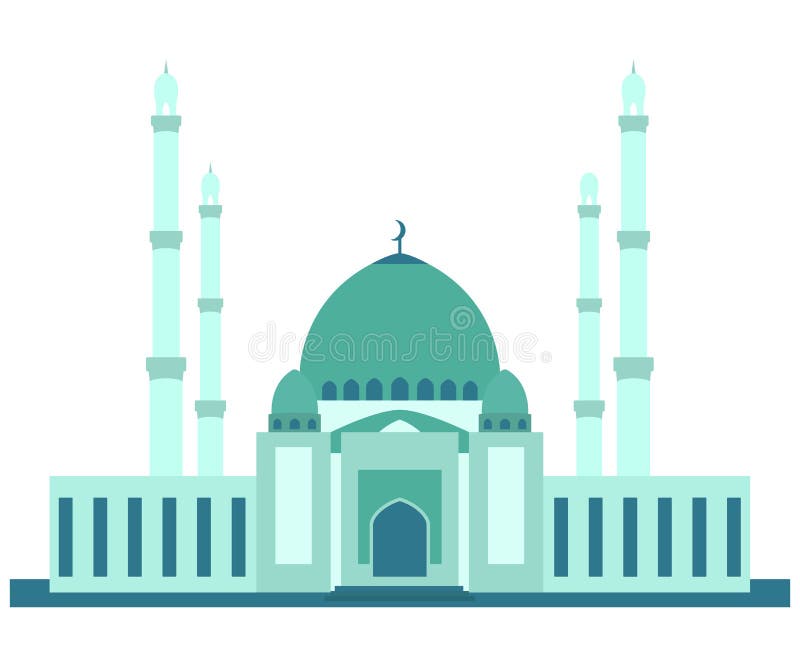 Vector of Mosque Flat Design Stock Vector - Illustration of background ...