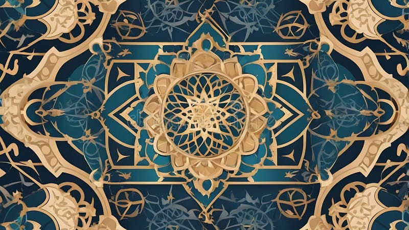 Vector Islamic Pattern. Vector Symmetrical Arabic Islamic Pattern ...