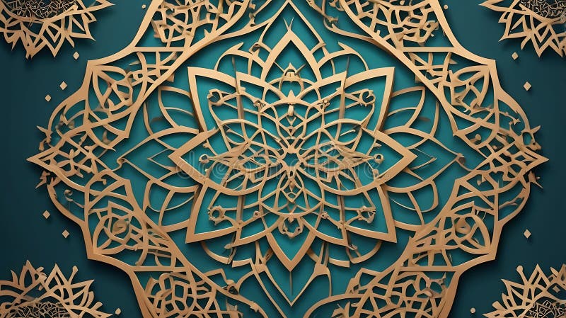 Vector Islamic Pattern. Vector Symmetrical Arabic Islamic Pattern ...