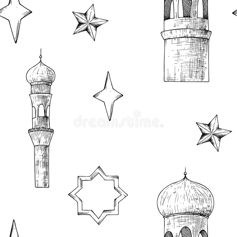 Illustration Mosque Drum on Wooden Stand Stock Illustration ...