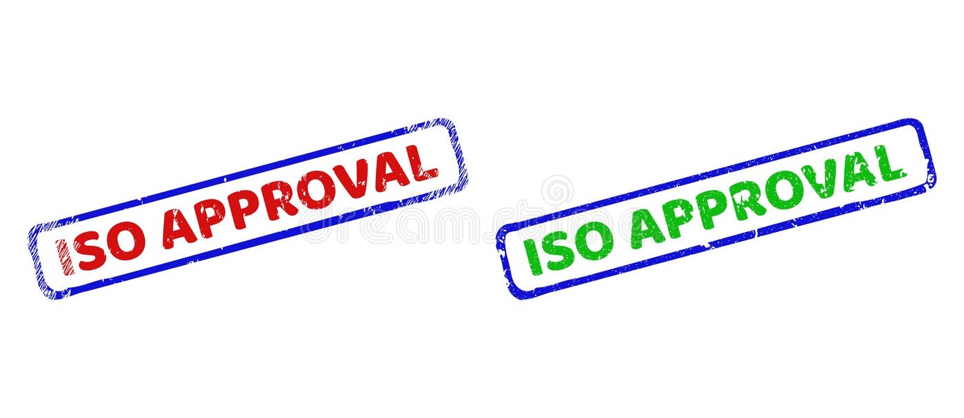 Iso Approval Bicolor Rough Rectangular Seals Stock Illustrations – 7 Iso Approval Bicolor Rough ...
