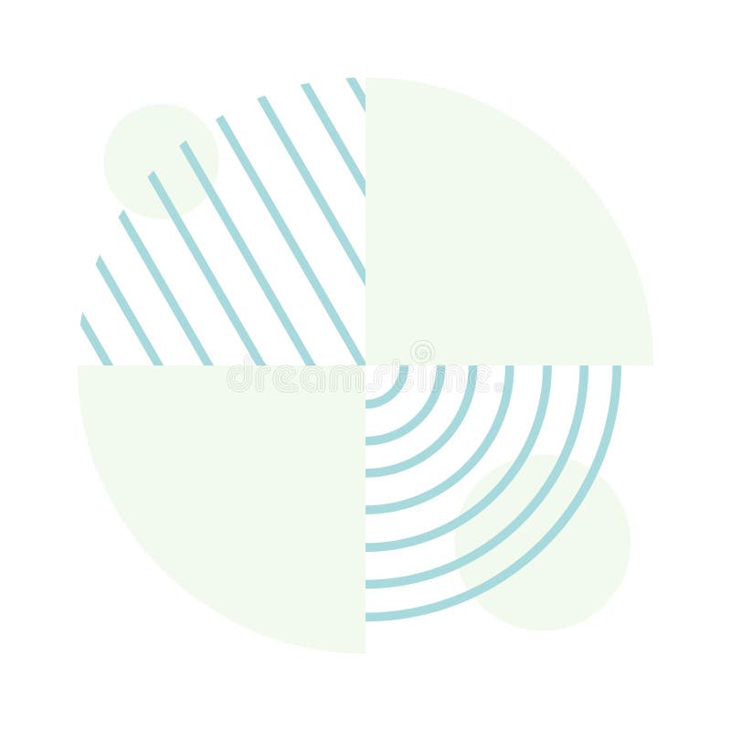 Vector Isolated Abstract Illustration on White Background. Geometric ...