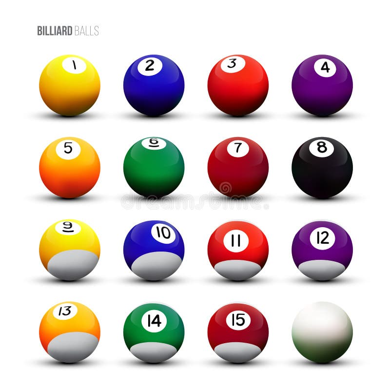 Single Billiard Balls Stock Illustrations – 252 Single Billiard Balls ...