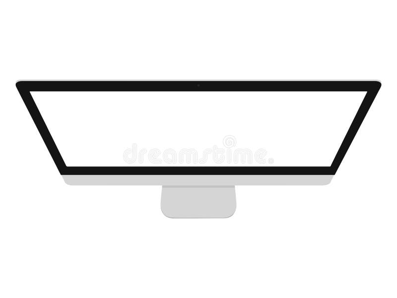 Vector Isolated Blank Computer Mock Up Template Stock Illustration ...
