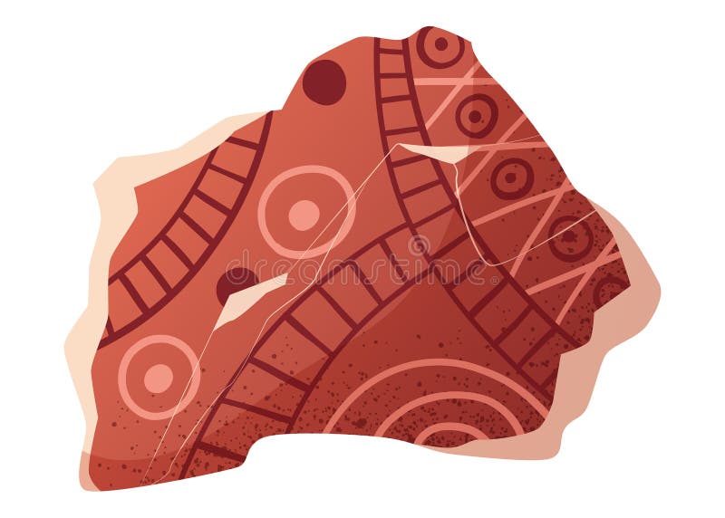 Vector Isolated Cartoon Illustration of Broken Mosaic Tile Fragment ...