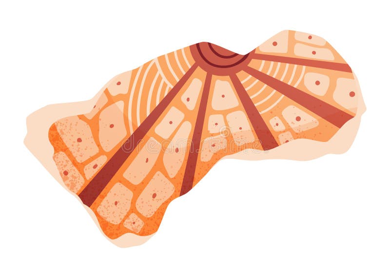 Vector Isolated Cartoon Illustration of Broken Mosaic Tile Fragment ...