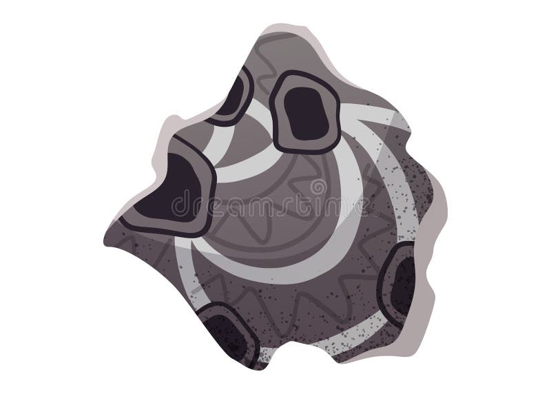 Vector Isolated Cartoon Illustration of Broken Mosaic Tile Fragment ...