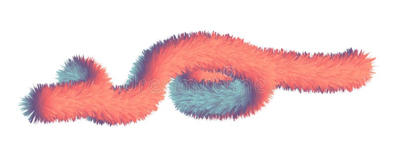 Vector Isolated 3D Fur Simple Shape 3D Spiral Vector Isolated with ...
