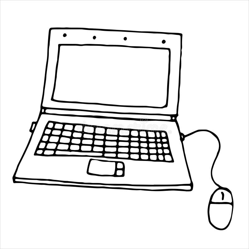 Laptop Coloring Page
