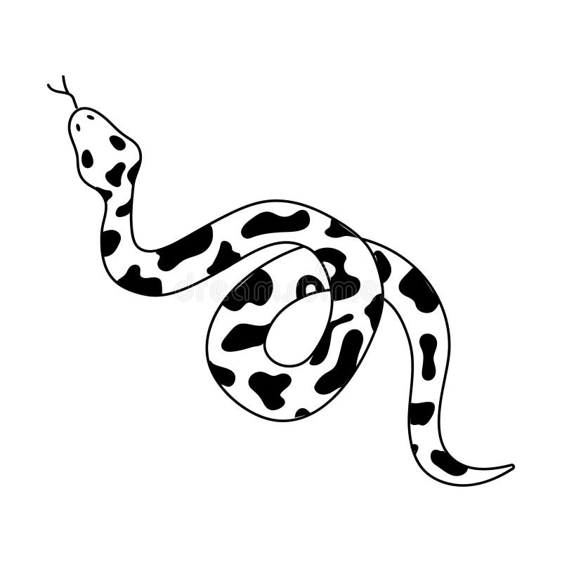 Vector Isolated Element, Snake. Hand Drawn Doodle Stock Vector ...