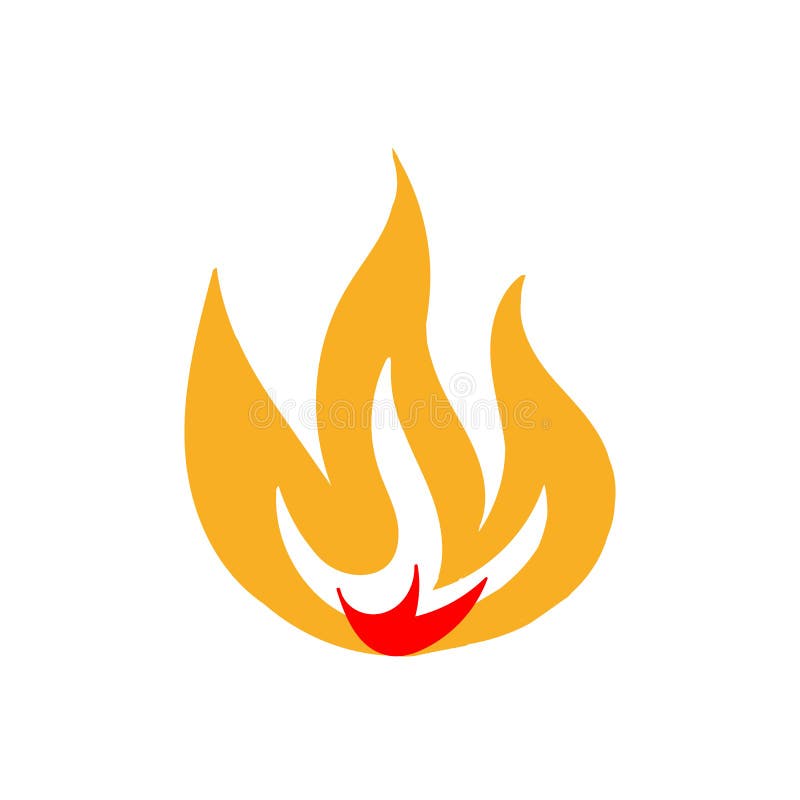 Vector Isolated Fire Emoji Flat Vector Icon Stock Vector - Illustration ...