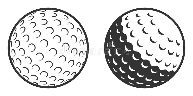 Vector Isolated Golf Ball Icons Stock Vector - Illustration of black ...