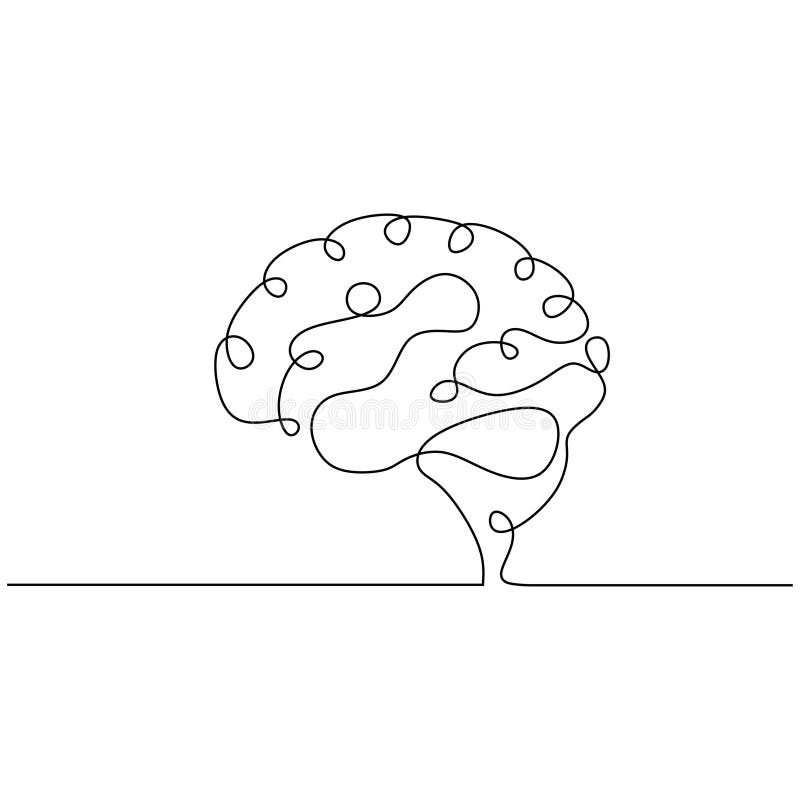 Minimalist Drawing Brain Stock Illustrations – 418 Minimalist Drawing ...