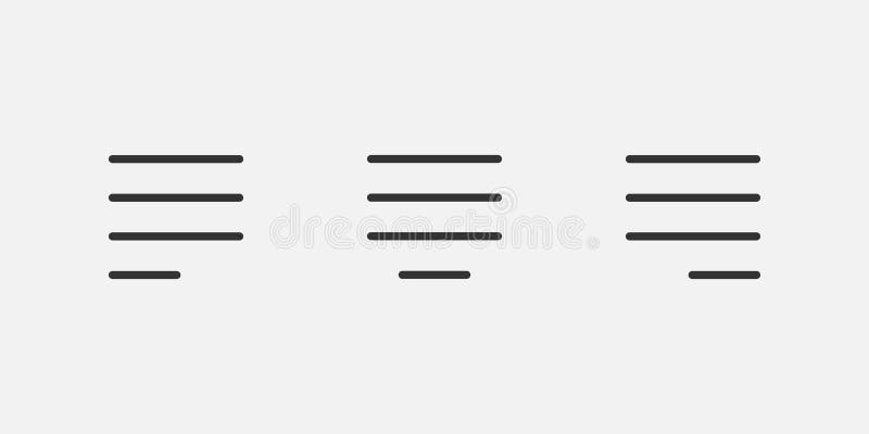 Vector Isolated Icon of Align Symbol Stock Vector - Illustration of ...