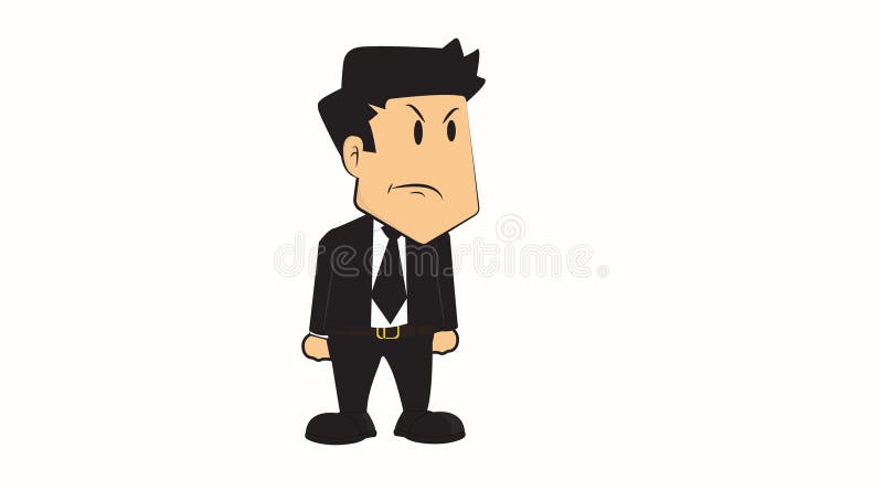 Angry Man in a Suit stock vector. Illustration of professional - 174134350