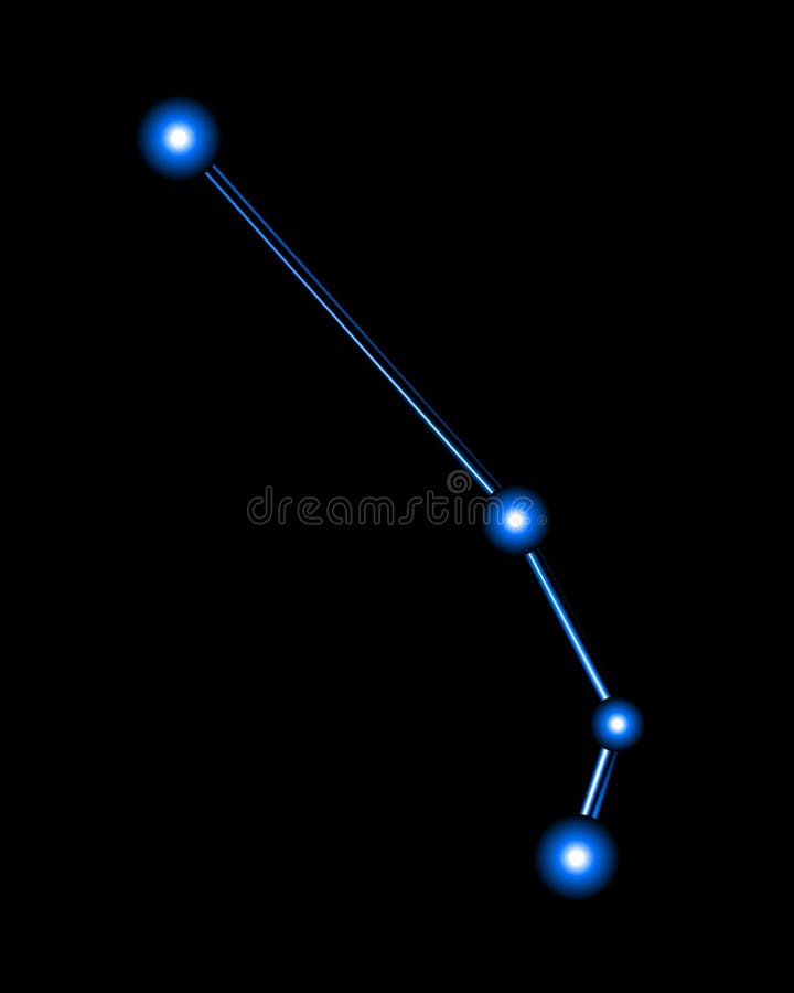 Vector Isolated Illustration of Aries Constellation with Neon Effect ...