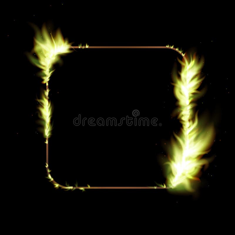 Vector Isolated Illustration of Banner with Fire Stock Vector ...