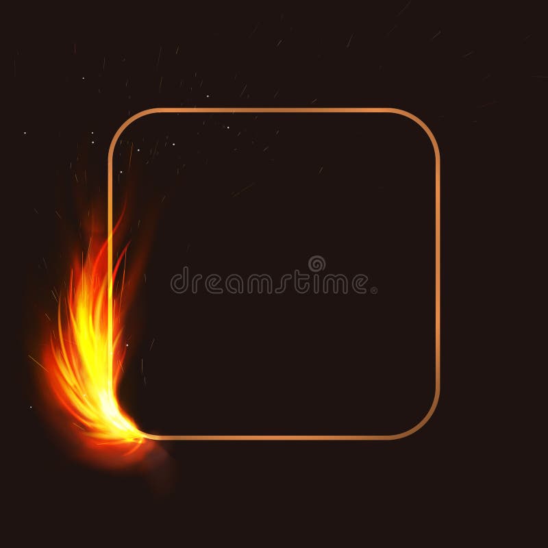 Vector Isolated Illustration of Banner with Fire Stock Vector ...