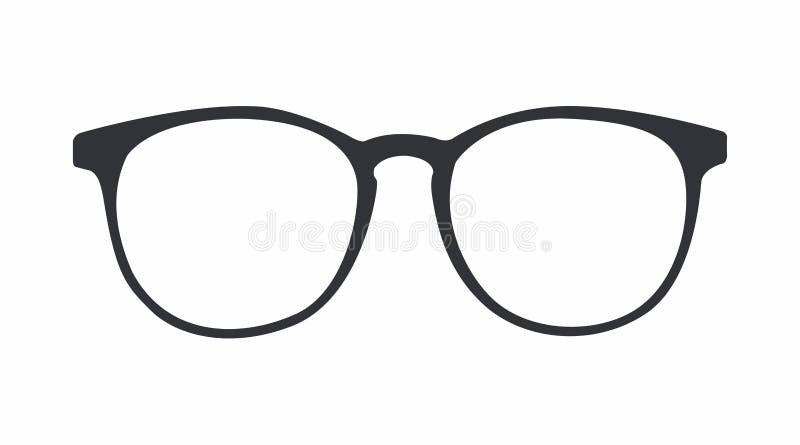 Black Glasses Frame Front and Side View Stock Vector - Illustration of ...