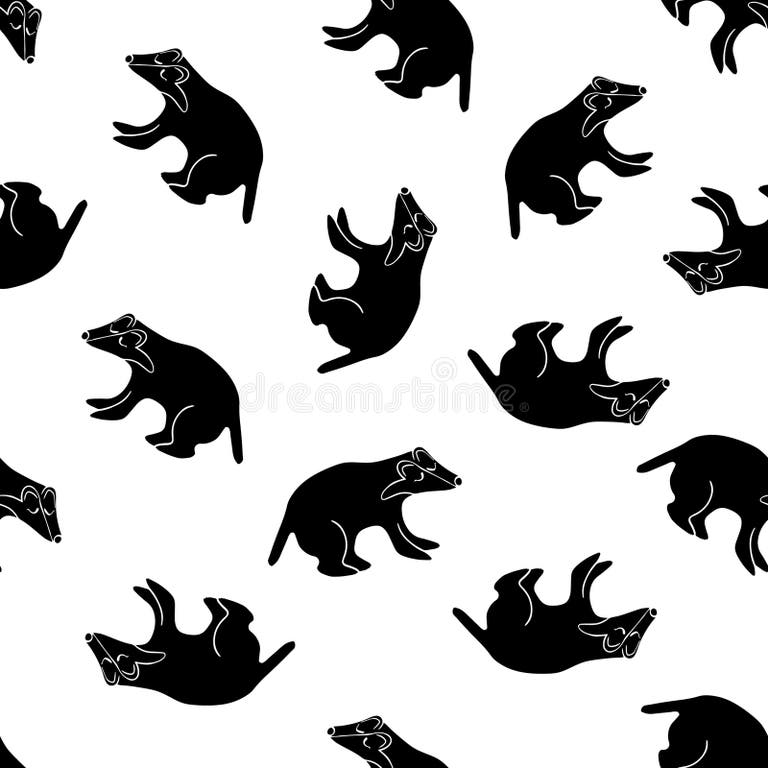 Black White Wolverine Stock Illustrations – 176 Black White Wolverine ...