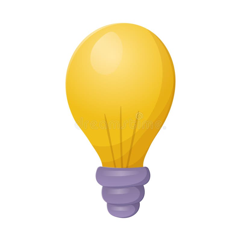 Vector Isolated Illustration of Cartoon Light Bulb. Lighting Equipment ...